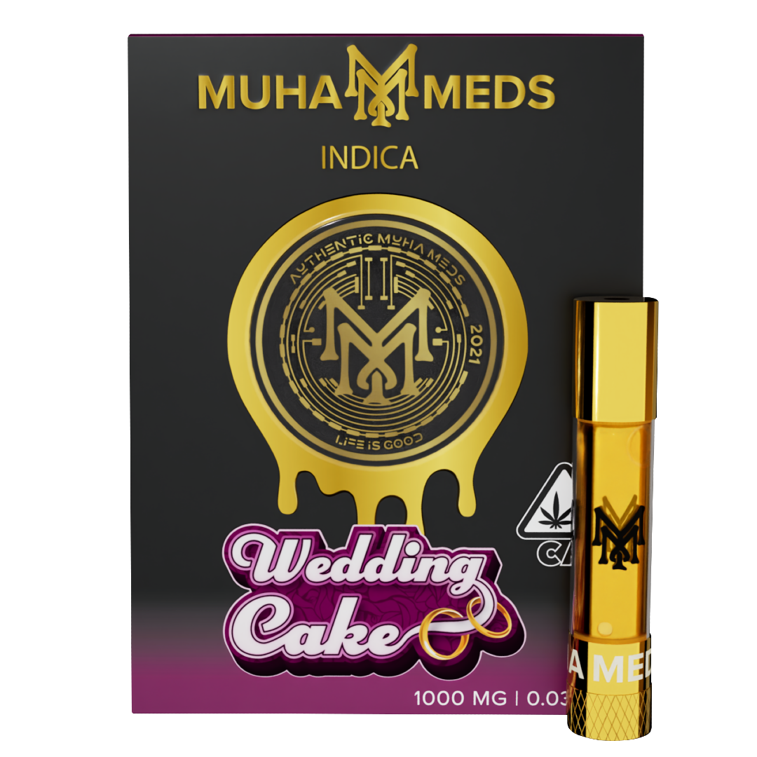 Muha Meds 1g Cartridge Wedding Cake | Golden State Greens